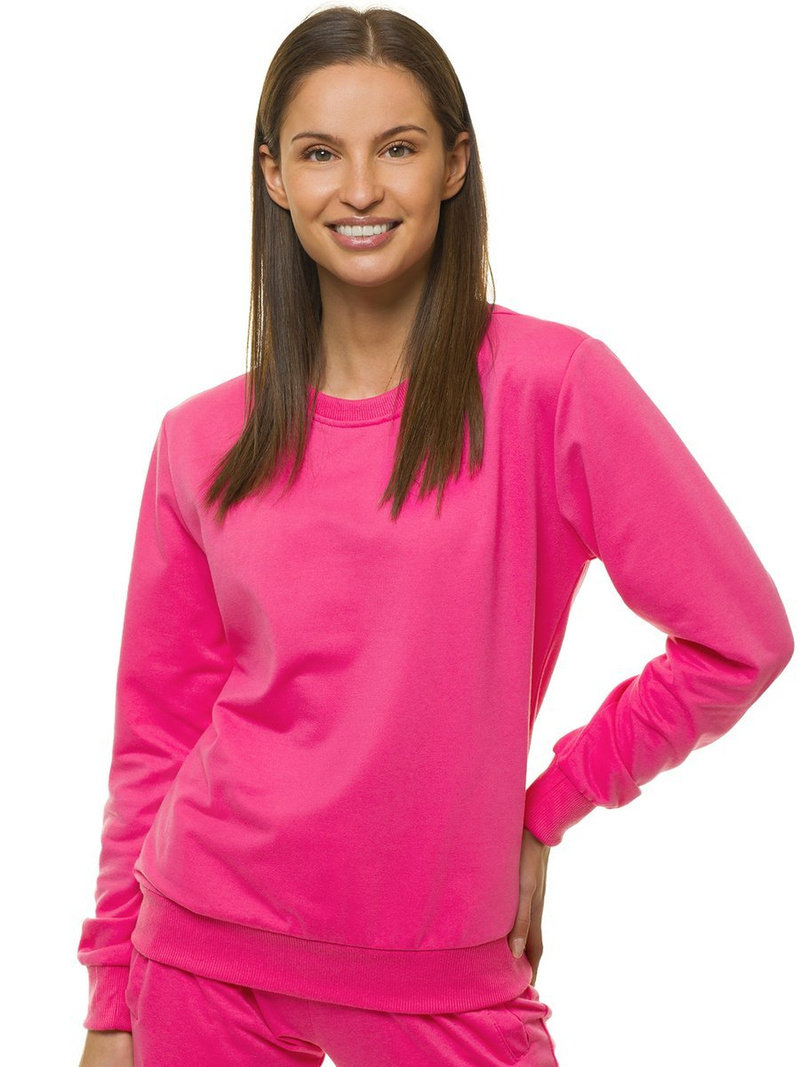 Hanorac femei roz închis OZONEE JS/68B20001/19 | OZONEE.RO