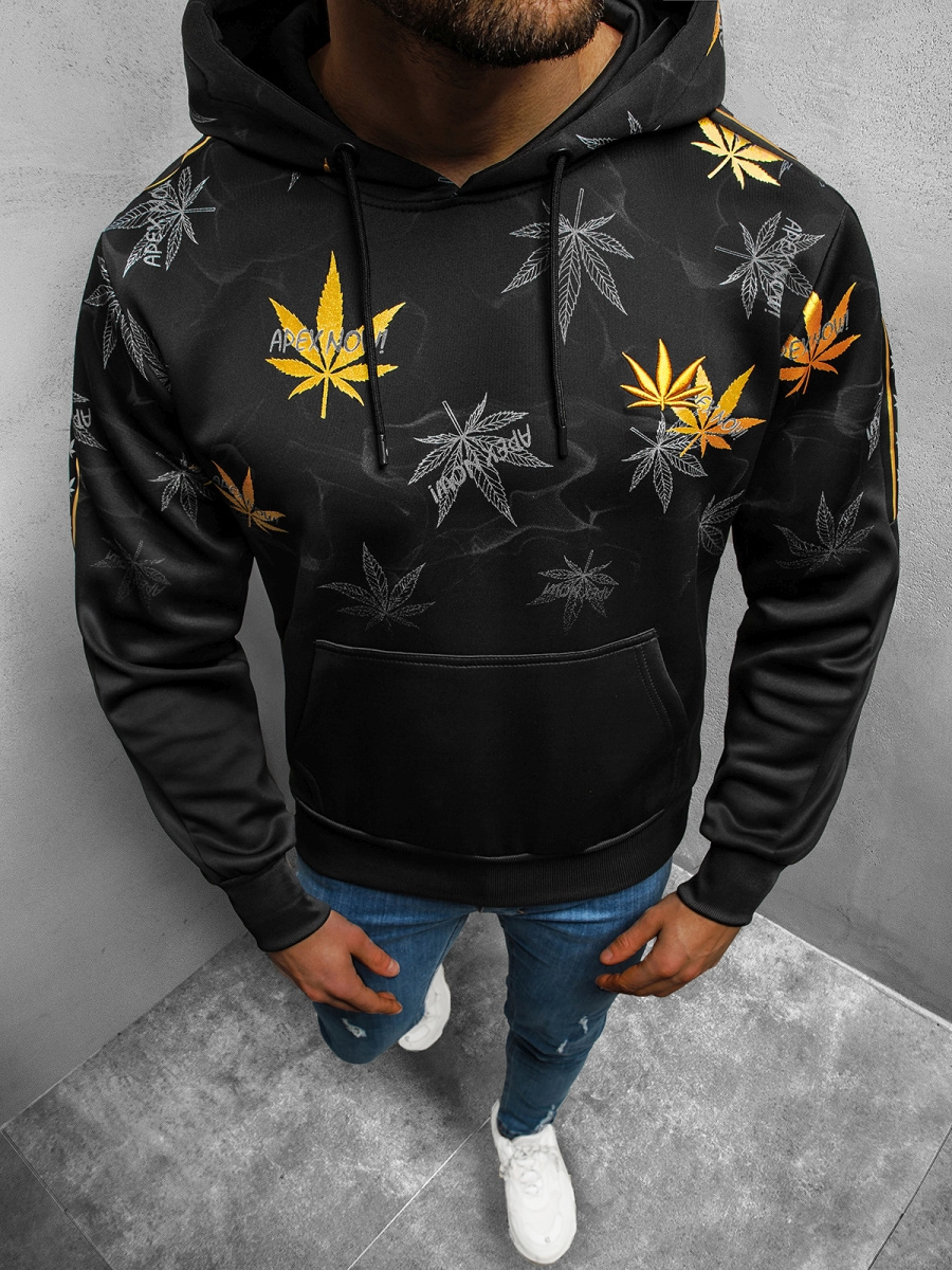 Hanorac bărbați negru OZONEE O/HM623 | OZONEE.RO