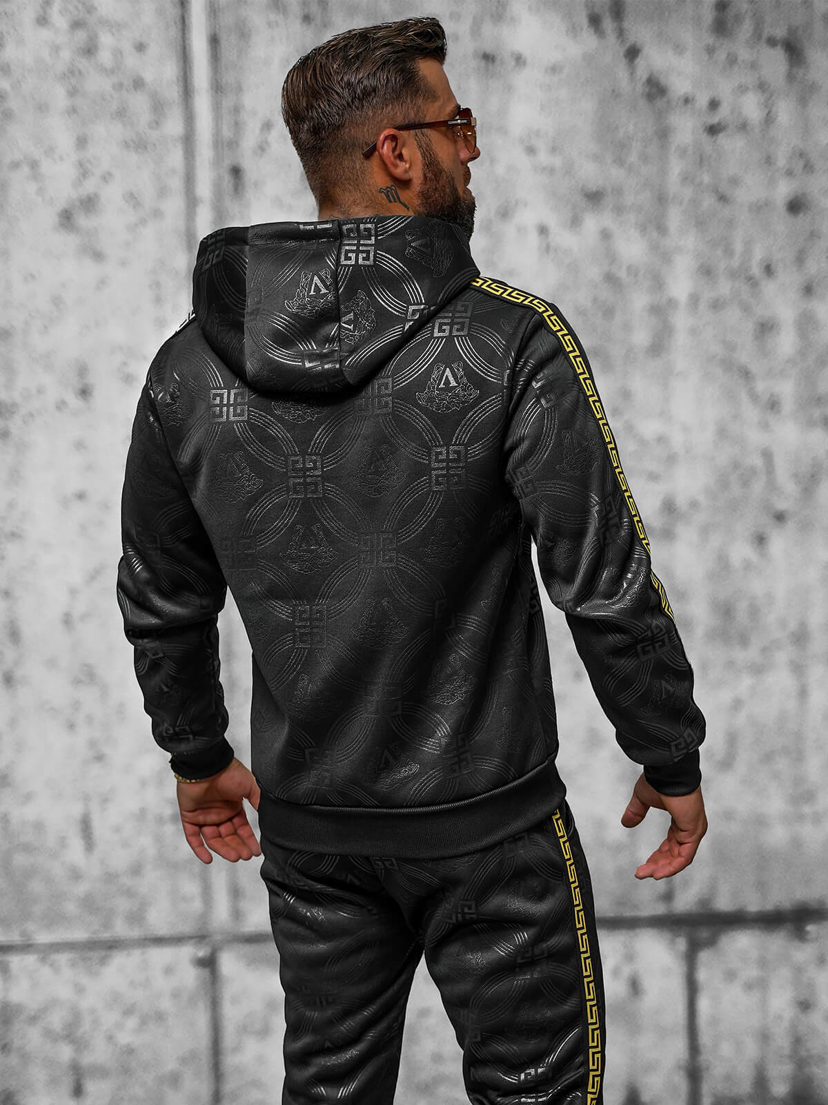 Compleu sport bărbaţi negru OZONEE JS/3C555 | OZONEE.RO