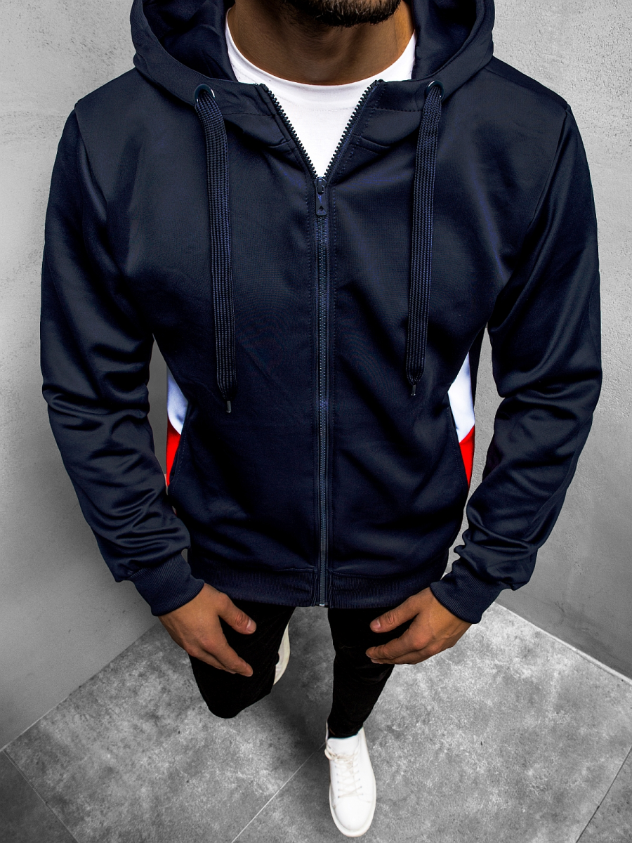 Hanorac bărbați albastru marin OZONEE JS/JK99117/25Z | OZONEE.RO